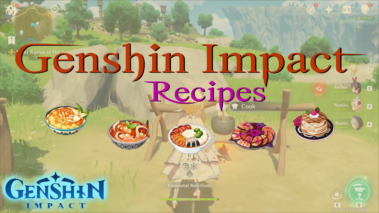 Genshin Impact Recipes - Player Assist | Game Guides & Walkthroughs