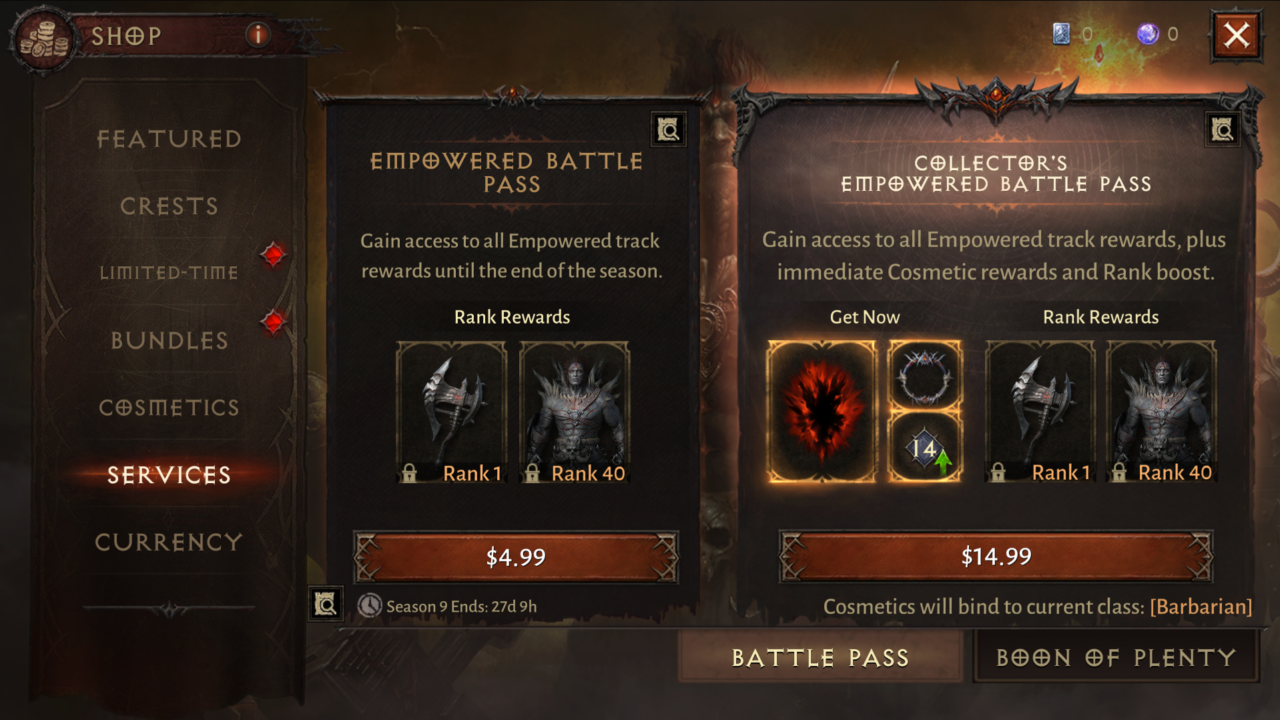 Diablo Immortal: Season 9 Battle Pass Rewards List - Player Assist ...